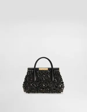Dolce & Gabbana Iguana-print Calfskin Day Mini Marlene Handbag Black