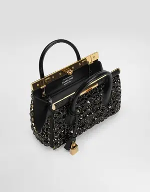 Dolce & Gabbana Iguana-print Calfskin Day Mini Marlene Handbag Black