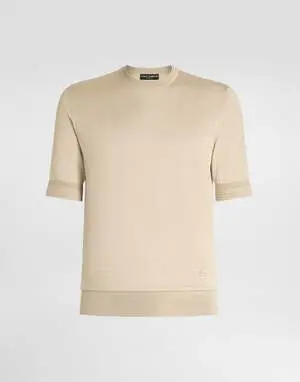 Dolce & Gabbana Silk Crewneck Pullover Sweaters And Cardigans - Beige