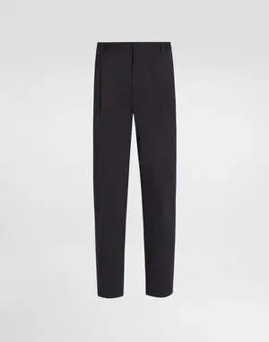 Dolce & Gabbana Wool Canvas Trousers Pants And Shorts - Blue