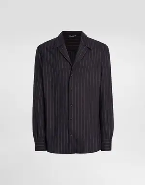 Dolce & Gabbana Pinstripe Wool Shirt Shirts Multi-colored - Multicolor