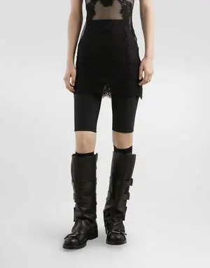 Dolce & Gabbana Stretch Satin Bike Shorts Pants And Shorts