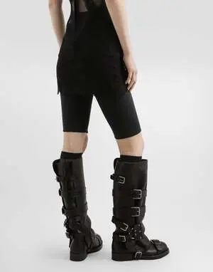 Dolce & Gabbana Stretch Satin Bike Shorts Pants And Shorts