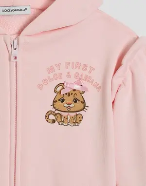 Dolce & Gabbana Hooded Sweatshirt With Leopard Print And Bow