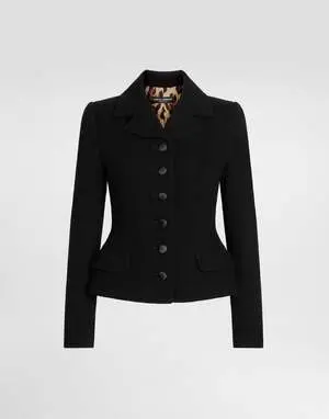 Dolce & Gabbana Single-breasted Virgin Wool Jacket Blazers Wool - Black