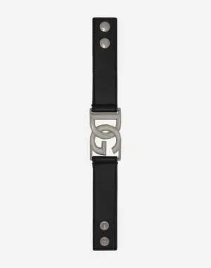 Dolce & Gabbana Calfskin Bracelet With Dg Logo