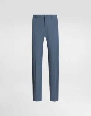 Dolce & Gabbana Wool Poplin Trousers Pants And Shorts - Azure
