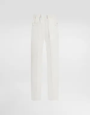 Dolce & Gabbana Wool Poplin Trousers - Beige