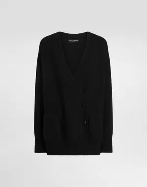Dolce & Gabbana Cashmere Blend Double-breasted Cardigan Sweaters And Cardigans - Multicolor