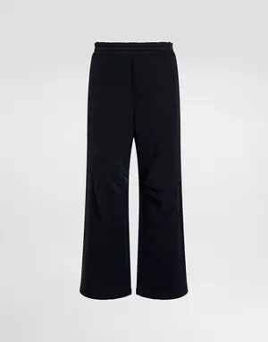 Dolce & Gabbana Cotton Trousers With Double Pleats - Black