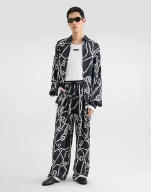 Dolce & Gabbana Marina-print Silk Twill Shirt Shirts