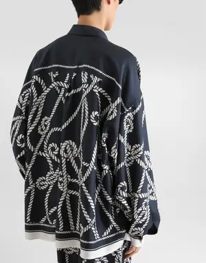 Dolce & Gabbana Marina-print Silk Twill Shirt Shirts