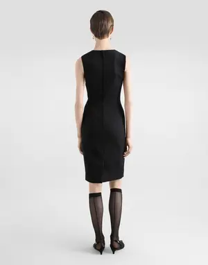 Dolce & Gabbana Wool Calf-length Sheath Dress Dresses