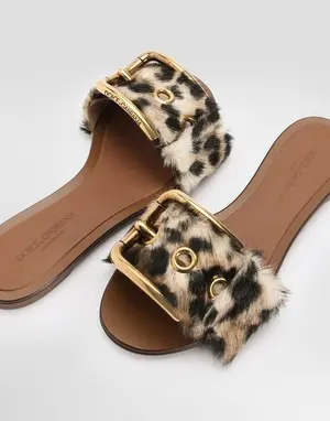Dolce & Gabbana Leo- Flat Slippers Slides And Mules