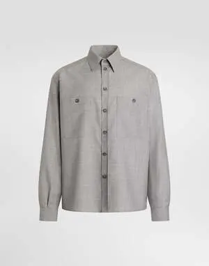 Dolce & Gabbana Wool Shirt Shirts Gray