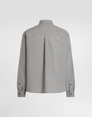 Dolce & Gabbana Wool Shirt Shirts Gray