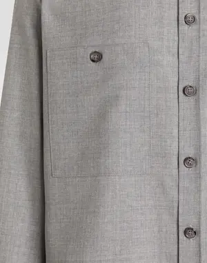 Dolce & Gabbana Wool Shirt Shirts Gray