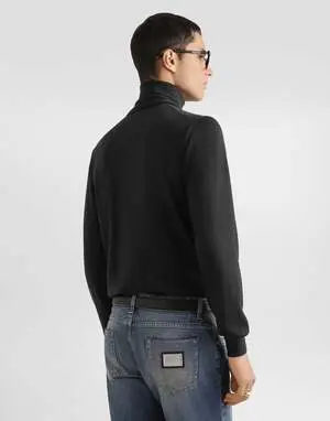 Dolce & Gabbana Cashmere Turtleneck Pullover Sweaters And Cardigans Gray
