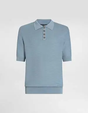 Dolce & Gabbana Polo M/c Sweaters And Cardigans - Azure