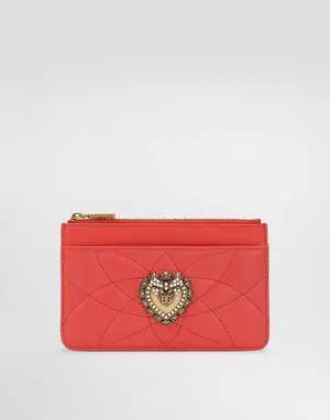 Dolce & Gabbana Medium Devotion Card Holder Wallets And Small Leather Goods Leather - Orange