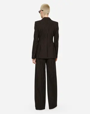 Dolce & Gabbana Single-breasted Pinstripe Wool Turlington Jacket Blazers Multi-colored Wool