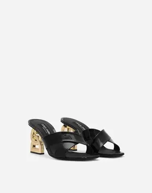 Dolce & Gabbana Patent Leather 3.5 Mules Slides And Mules Leather