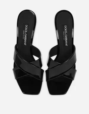 Dolce & Gabbana Patent Leather 3.5 Mules Slides And Mules Leather