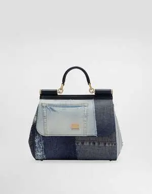 Dolce & Gabbana Medium Sicily Bag In Patchwork And Calfskin Handbags