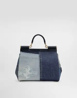 Dolce & Gabbana Medium Sicily Bag In Patchwork And Calfskin Handbags
