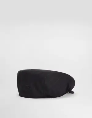 Dolce & Gabbana Virgin Wool Pinstripe Flat Cap Hats And Gloves Multi-colored