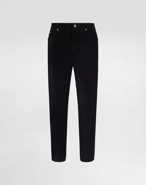 Dolce & Gabbana Cotton And Cashmere Regular Trousers Pants And Shorts - Black