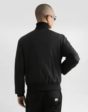 Dolce & Gabbana Nylon Zip-up Jacket With Logo Tag