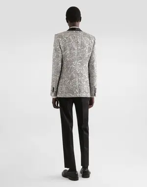 Dolce & Gabbana Single-breasted Floral Lamé Jacket Suits And Blazers