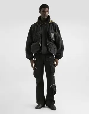 Dolce & Gabbana Waxed Natté Bomber Jacket Coats And Jackets