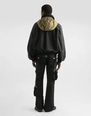 Dolce & Gabbana Waxed Natté Bomber Jacket Coats And Jackets