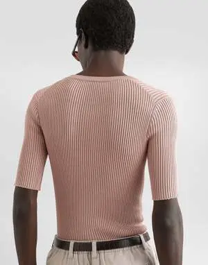 Dolce & Gabbana Serafino M/c Sweaters And Cardigans - Pink