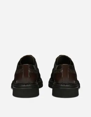 Dolce & Gabbana Brushed Calfskin Oxfords With Brogue Detailing