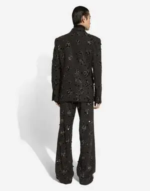 Dolce & Gabbana Loose Silk Turtleneck With Shirt Cuffs Shirts - Black