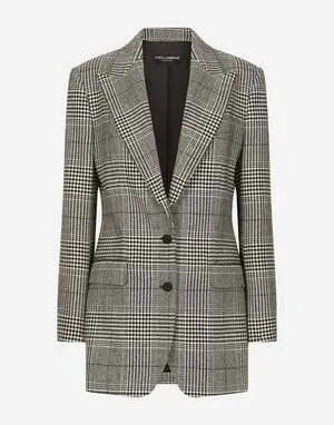 Dolce & Gabbana Single-breasted Glen Plaid Jacket Blazers - Multicolor