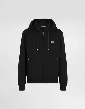 Dolce & Gabbana Felpa Con Cappuccio Sweatshirts - Black