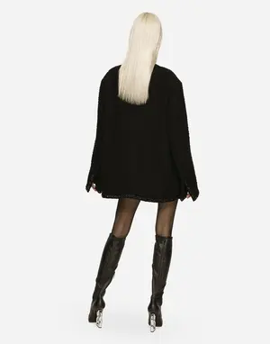 Dolce & Gabbana Single-breasted Bouclé Jacket Blazers Wool