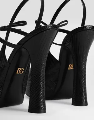 Dolce & Gabbana Lizard Skin Slingbacks Pumps And Slingback