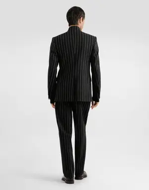 Dolce & Gabbana Striped Wool Blend Trousers