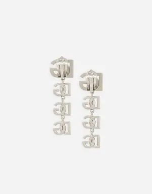 Dolce & Gabbana Long Earrings With Two-tone Dg Multi-logo Bijoux Metal