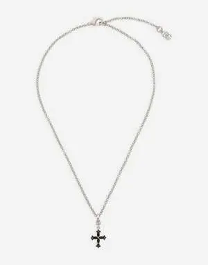 Dolce & Gabbana Rosary Necklace With Cross Pendants - Silver