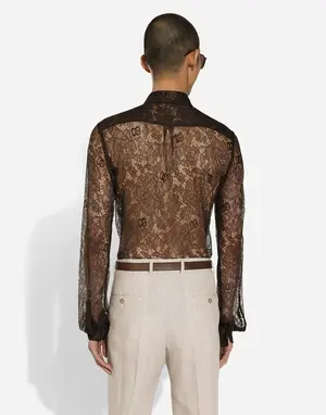 Dolce & Gabbana Chantilly Lace Martini-fit Shirt Shirts Lace