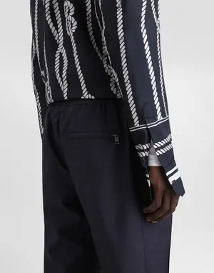 Dolce & Gabbana Virgin Wool Jogging Trousers - Grey