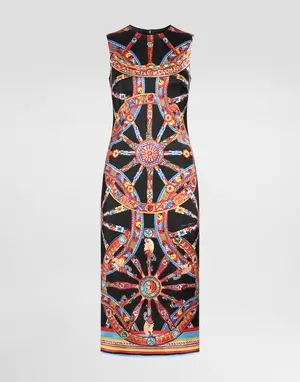 Dolce & Gabbana Carretto-print Satin Dress