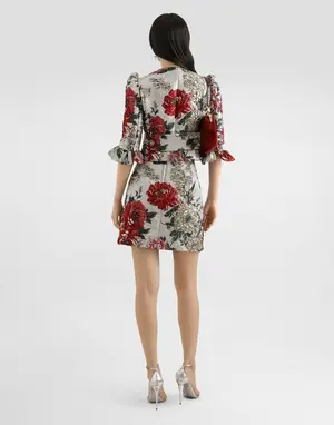 Dolce & Gabbana Floral Jacquard Mini Skirt Skirts Multi-colored