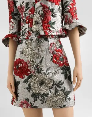 Dolce & Gabbana Floral Jacquard Mini Skirt Skirts Multi-colored